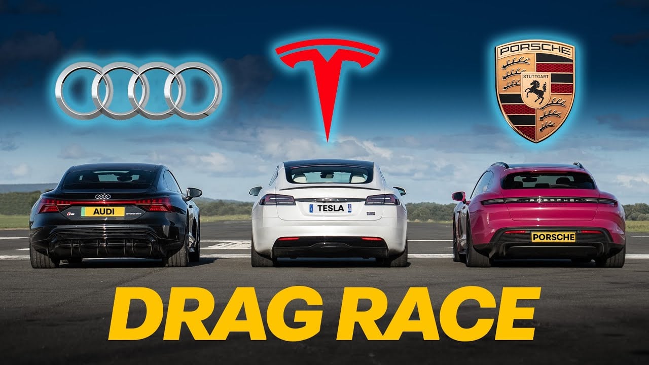 Rory and Alex’s CEO Showdown: Tesla vs Porsche vs Audi Drag Race ...