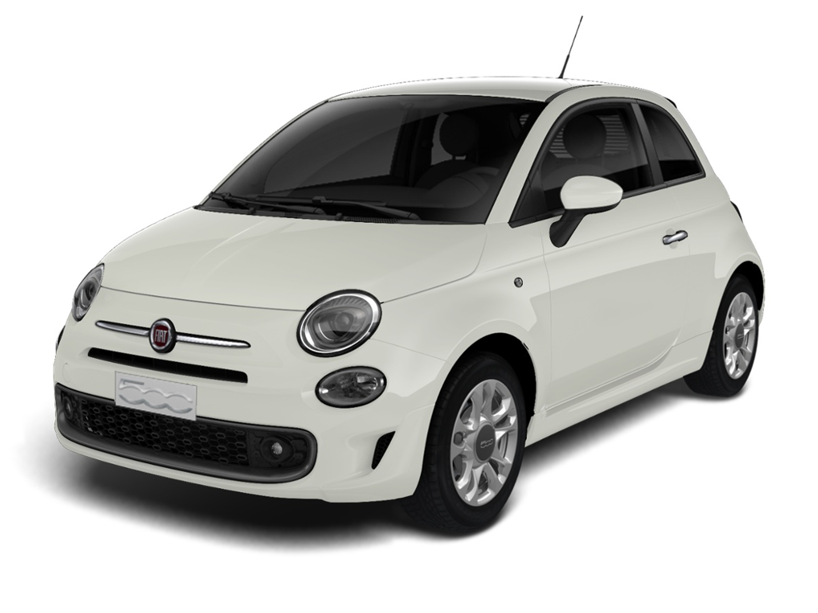 White Fiat 500
