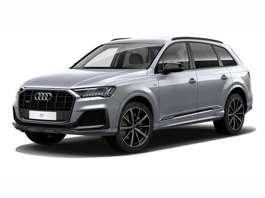 Silver And White Audi Q7